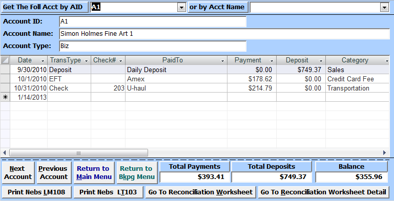 Antique Mall Software Bookeeping Ledger