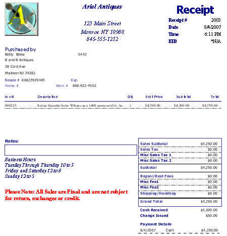 Art Dealer Art Gallery Inventory and Business Management Software