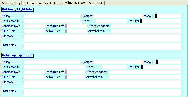 Art Dealers Software Show Checklist Data Entry Form