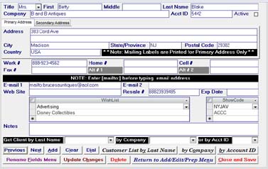 Collectible Dealers Inventory and POS Point of Sale Software
